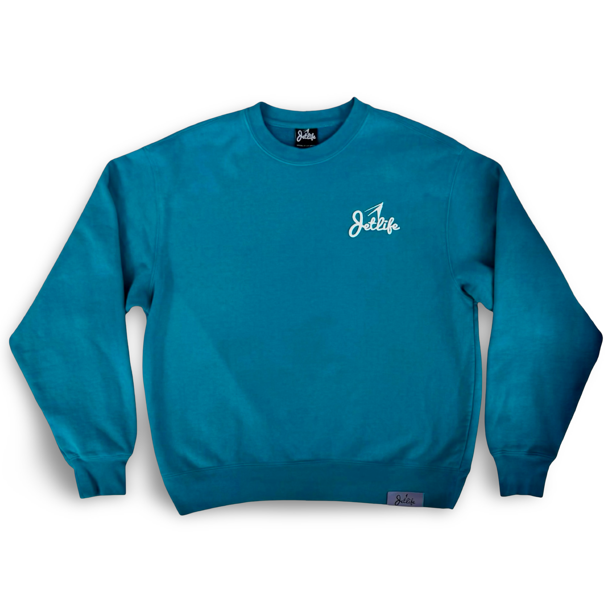 JET LIFE "PRIMARY STUNTERS" CREWNECK [TEAL] – JET LIFE APPAREL