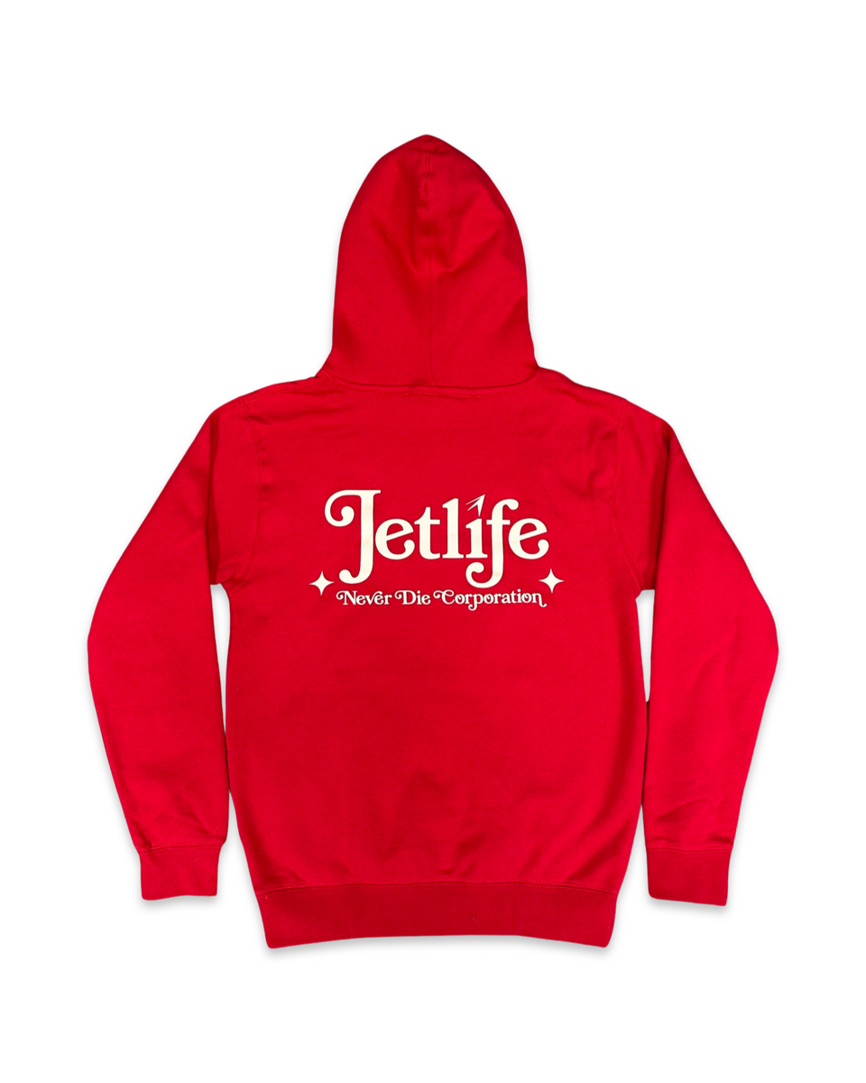 JET LIFE "TIMELESS" HOODIE [RED] – JET LIFE APPAREL