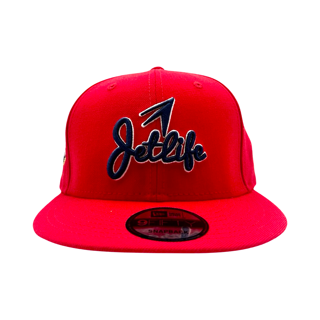 JET LIFE SNAPBACK "CLASSIC LOGO" [RED/NAVY] – JET LIFE APPAREL