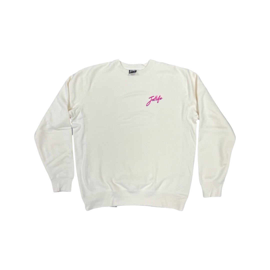 JET LIFE "MIAMI VICE" CREWNECK [BONE] – JET LIFE APPAREL