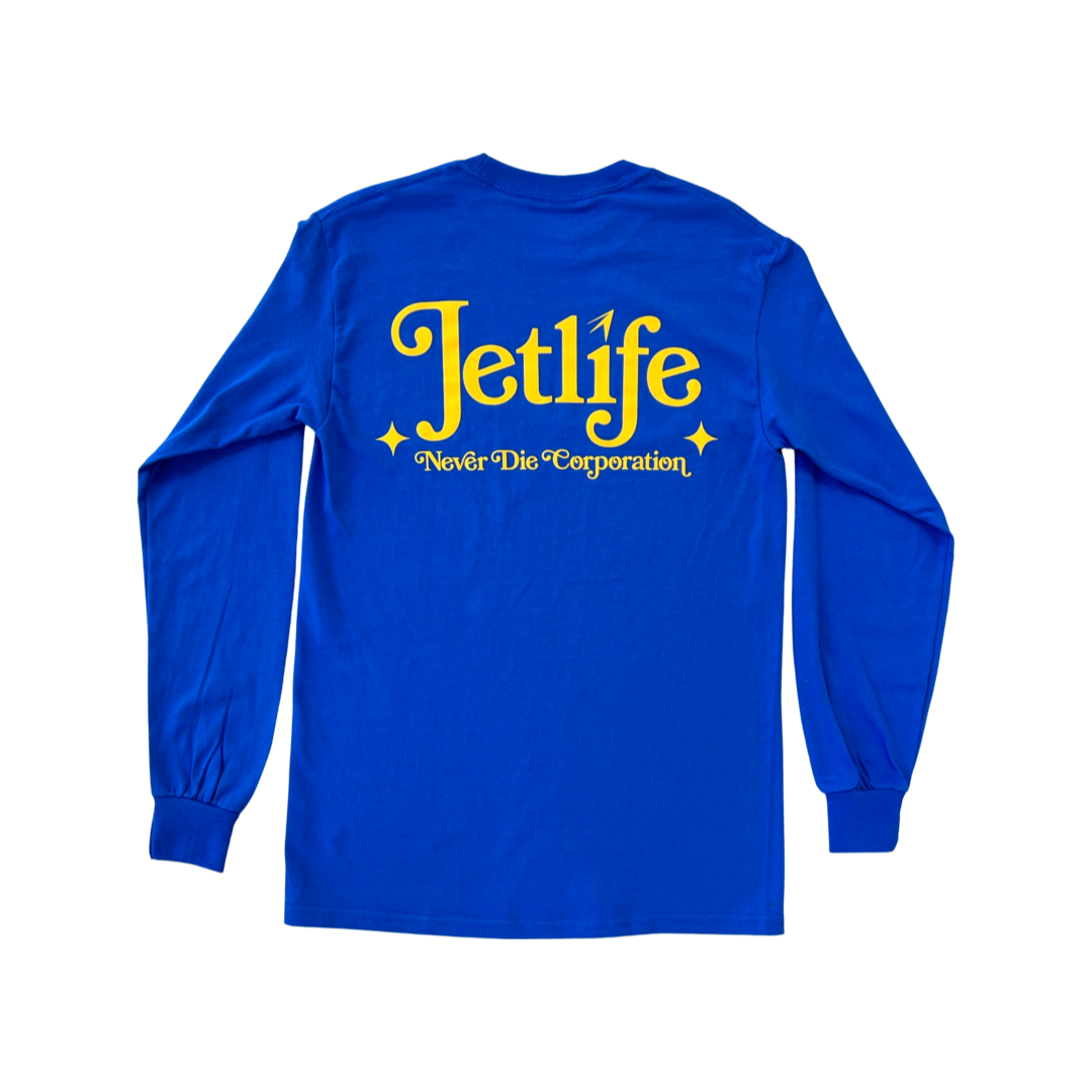 Jet Life "TIMELESS" L/S [COBALT BLUE/YELLOW] – JET LIFE APPAREL